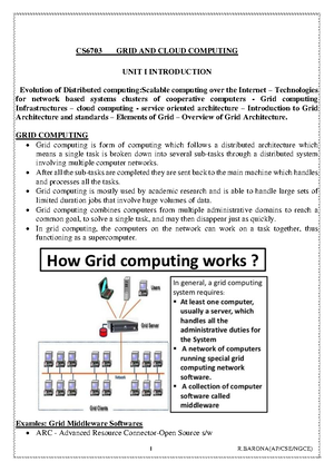 Grid Computing: An Overview of Distributed Resource Sharing and Applications - Studocu