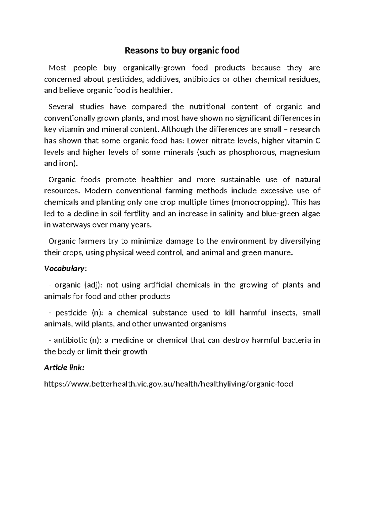 The Benefits of Buying Organic Food: Health and Environmental Impact ...