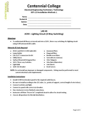 EET-126 Lab 1: Arduino LED Circuit and Resistor Experiment - Studocu