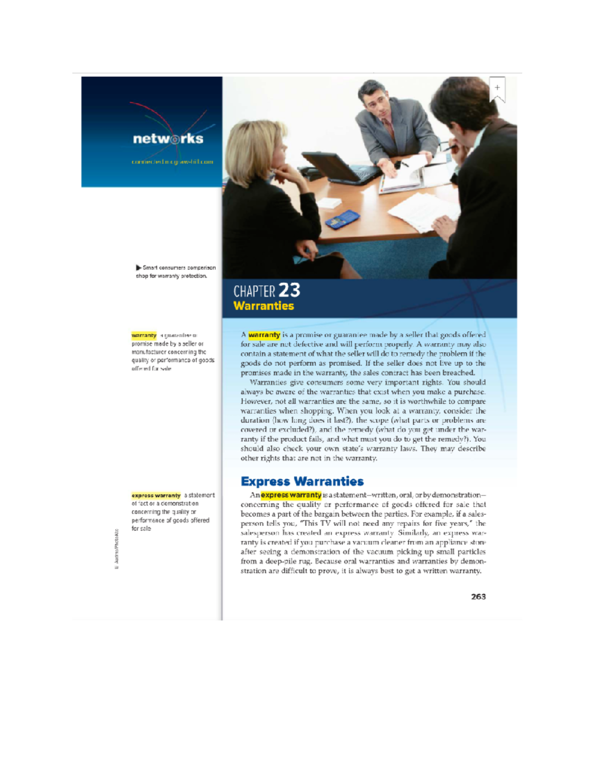 Street Law Chapter 23 - helpful - networks Smart consumers comparison ...