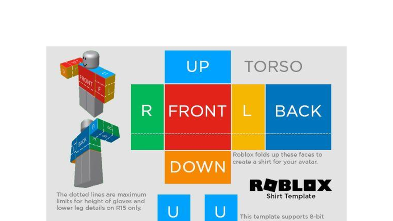 Roblox T-Shirt Template Guide for Avatar Customization - Studocu