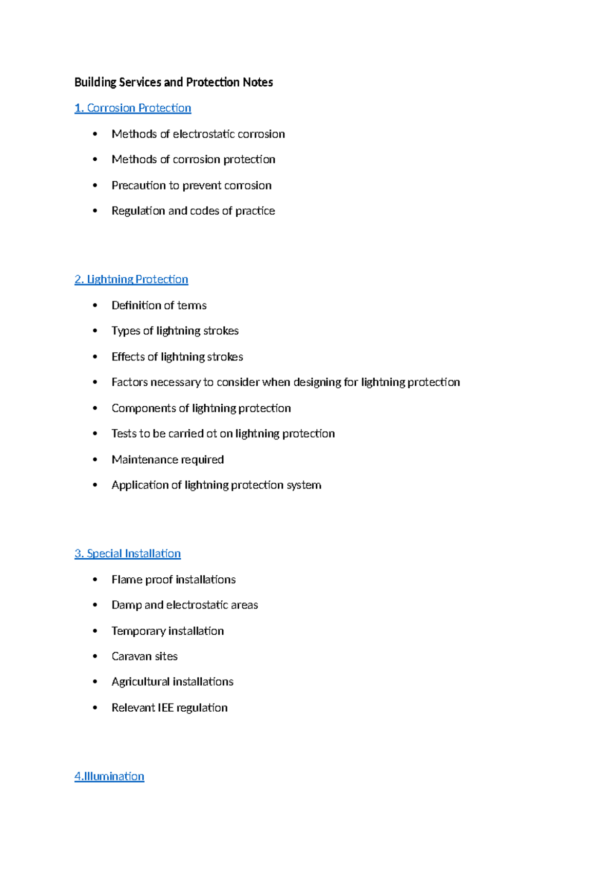 Building Services & Protection Notes: Corrosion, Lightning & More - Studocu