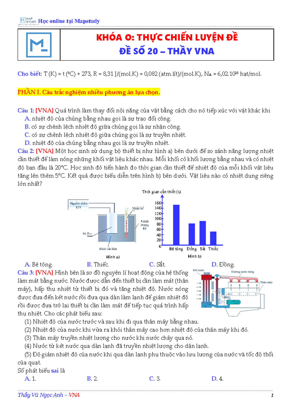 KHÓA O: THỰC CHIẾN LUYỆN ĐỀ ĐỀ SỐ 10 MAP LÍ - THẦY VNA - Studocu