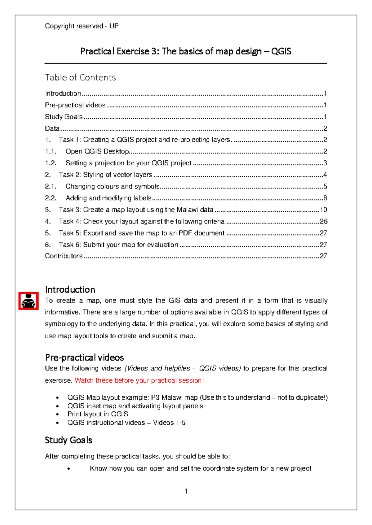 P3 Basics of Map Design in QGIS - GIS221 Practical Exercise 2025 - Studocu