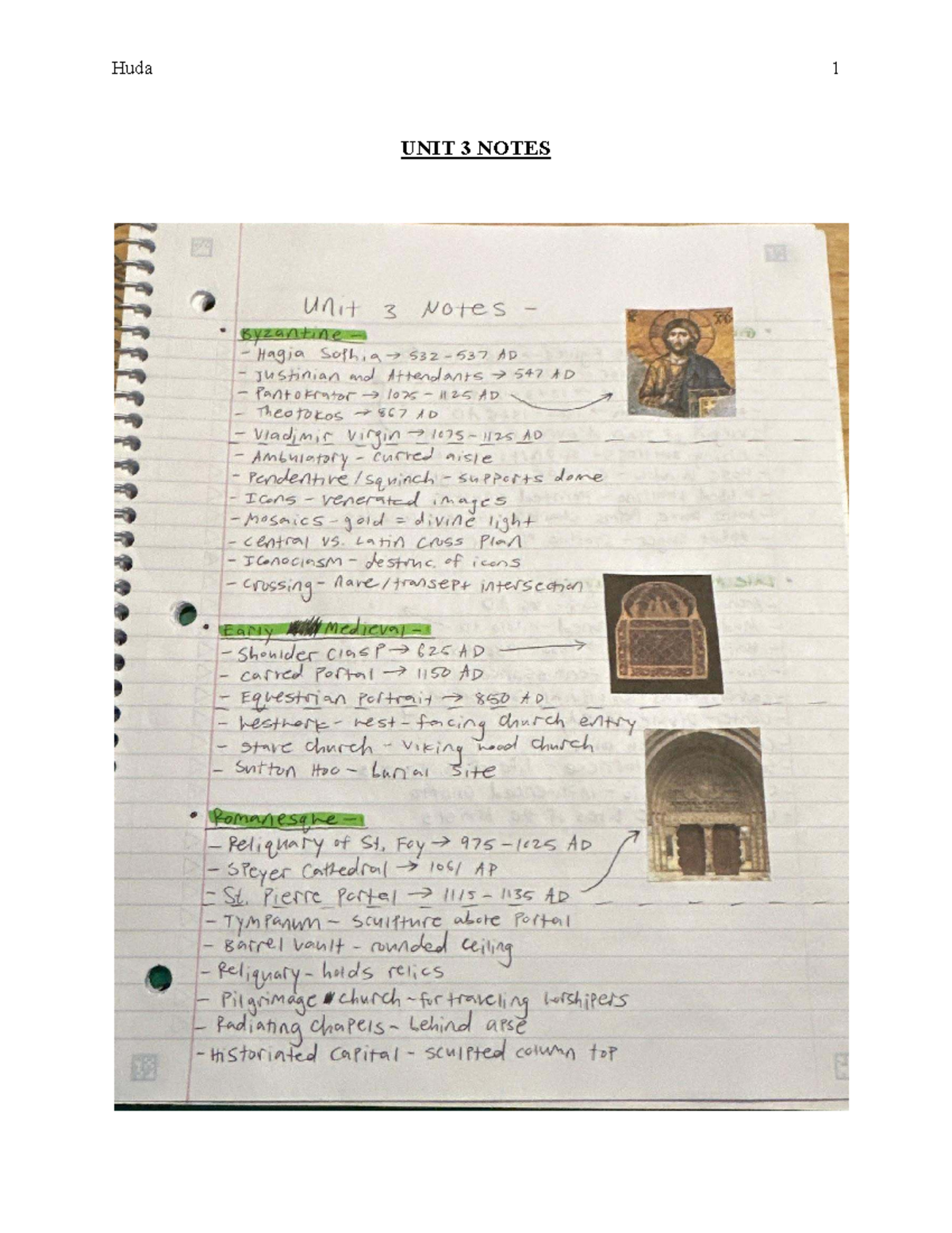 UNIT 3: Byzantine Art & Architecture Notes - Studocu