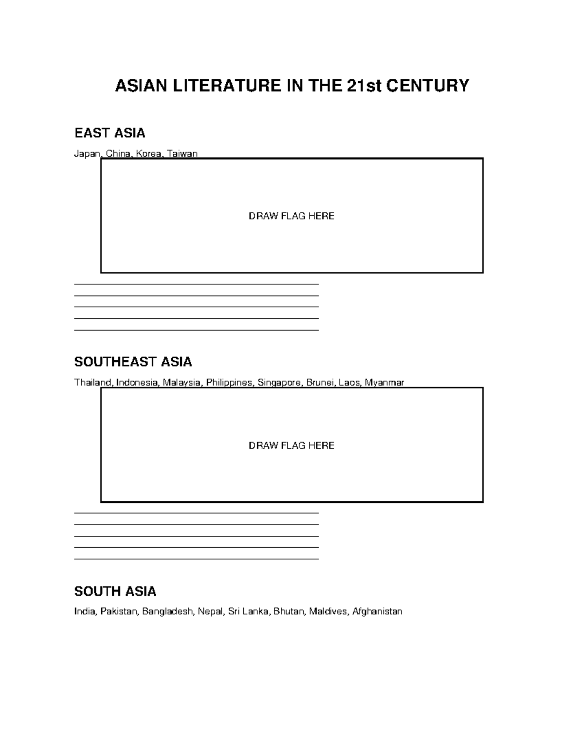 Asian Literature Flag Template - ASIAN LITERATURE IN THE 21st CENTURY ...