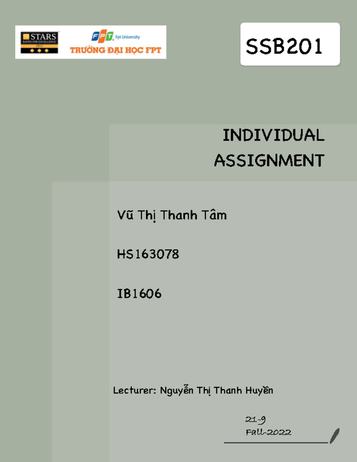 SSB201 Individual Assignment: Communication Messages Analysis - Studocu