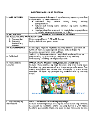 Q1 LE VE7 Lesson 2 Week 2 - LEARNING EXEMPLAR - 7 Lingguhang Aralin sa Values Education Aralin 2 ...