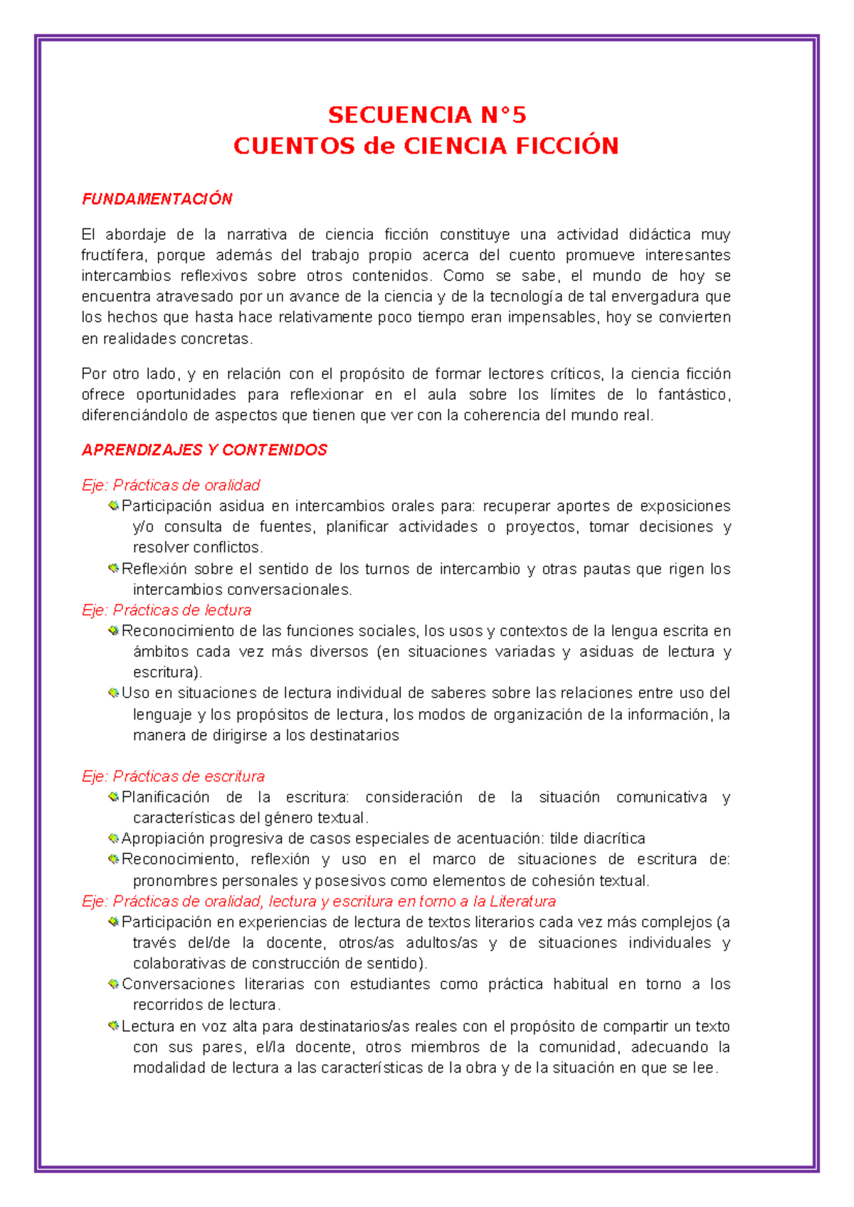 CUENTO DE CIENCIA FICCIÓN: ESTRATEGIAS Y ACTIVIDADES (CU 101) - Studocu