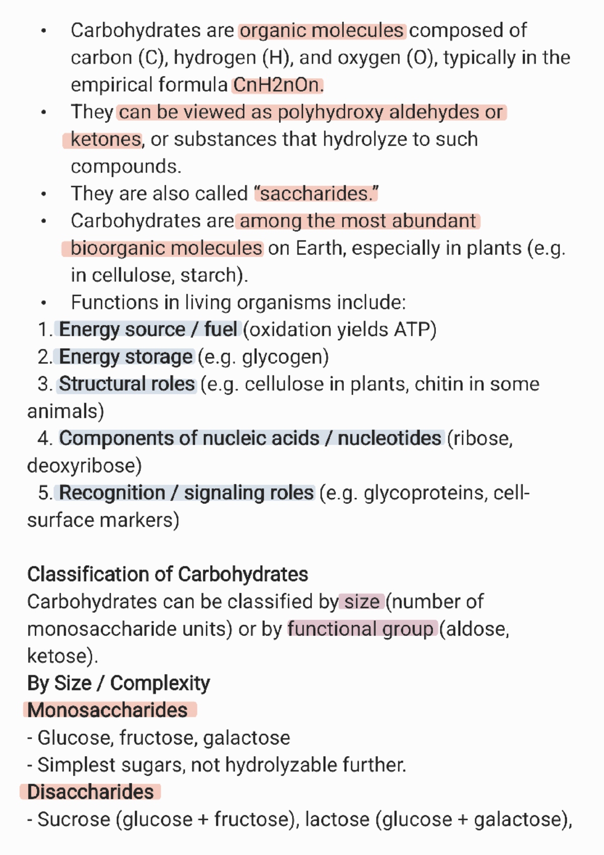 Carbohydrates Overview: Structure, Function, and Classification (251005 ...