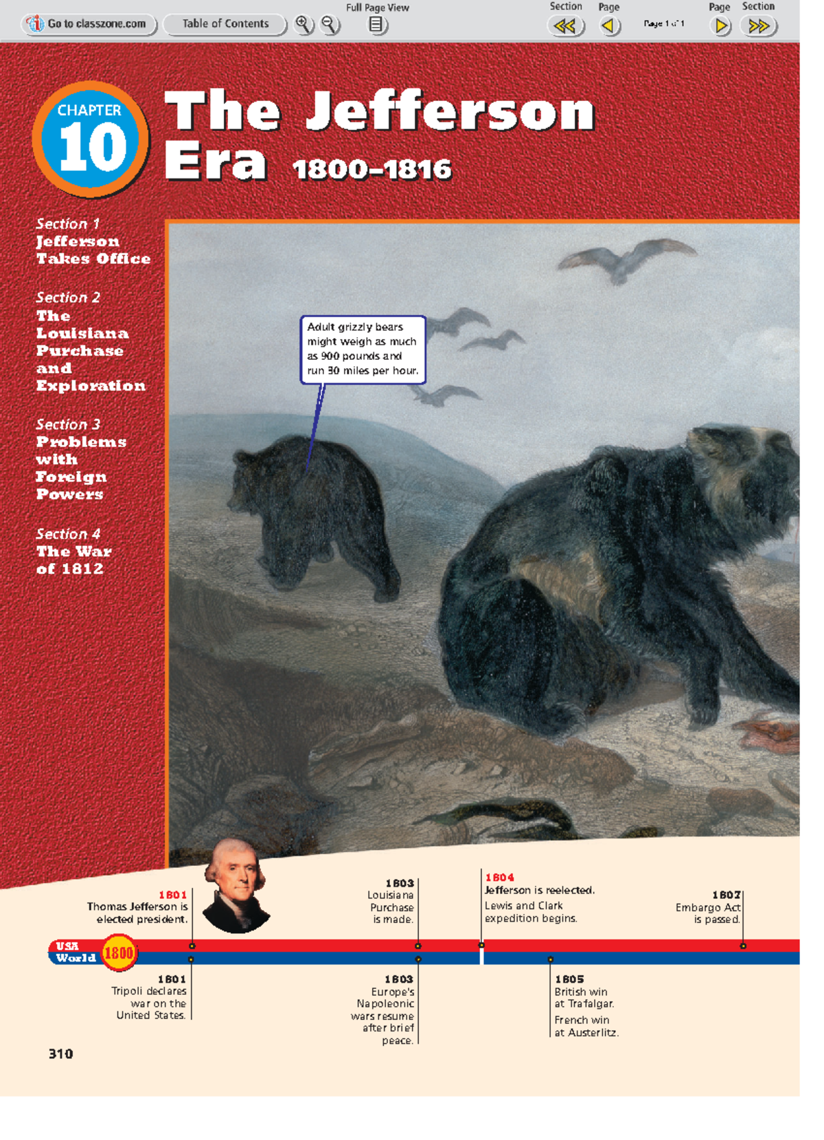 Chapter 10 - Great! - USA World The Jefferson Era 1800– The Jefferson ...