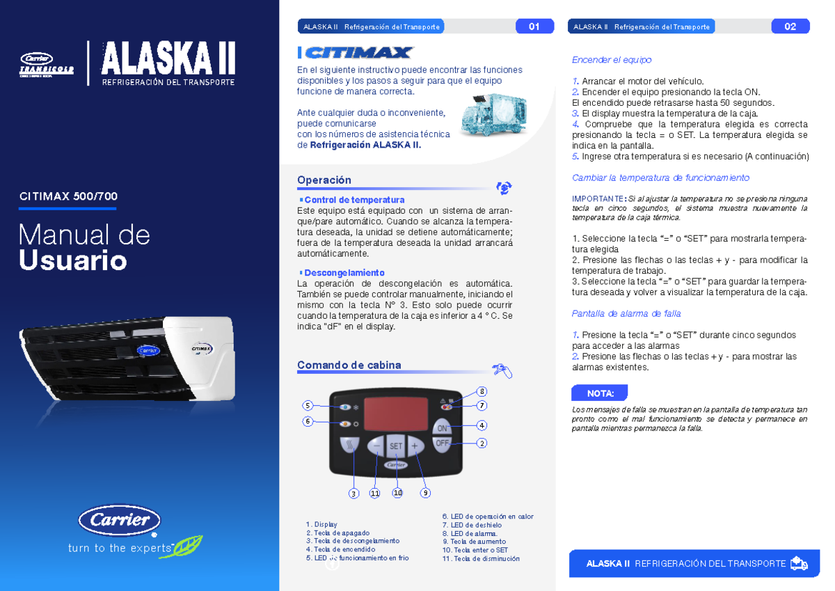 Manual de Usuario CITIMAX 400: Control y Operación del Equipo - Studocu