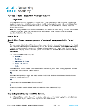 10.3.5 Packet Tracer - Troubleshoot Default Gateway Issues - Packet Tracer - Troubleshoot ...