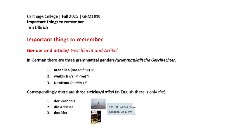 GRM1010: Key German Grammar Concepts - Fall 2025 Notes - Studocu