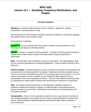 MTH 105Z Lesson 12.5: Understanding Percentiles in Normal Distributions ...