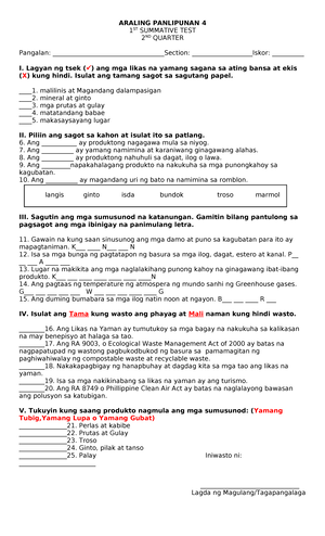 DLL WEEK 5 - DLL in filipino 7 week 5 - MATATAG Kto Kurikulum Lingguhang Aralin Paaralan ...