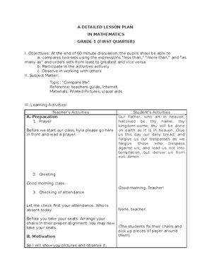 ELA Lesson PLAN DAYS OF THE WEEK 1ST Grade - Lesson Title: Days of the ...
