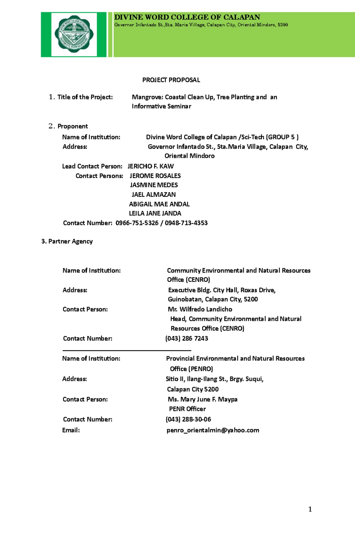 Mangrove Tree Planting Proposal: Coastal Shield Project Initiative ...
