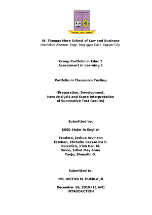 Matching TYPE TEST - JOHN REY L. PACENA BSED-3RD YEAR I. Give at least ...