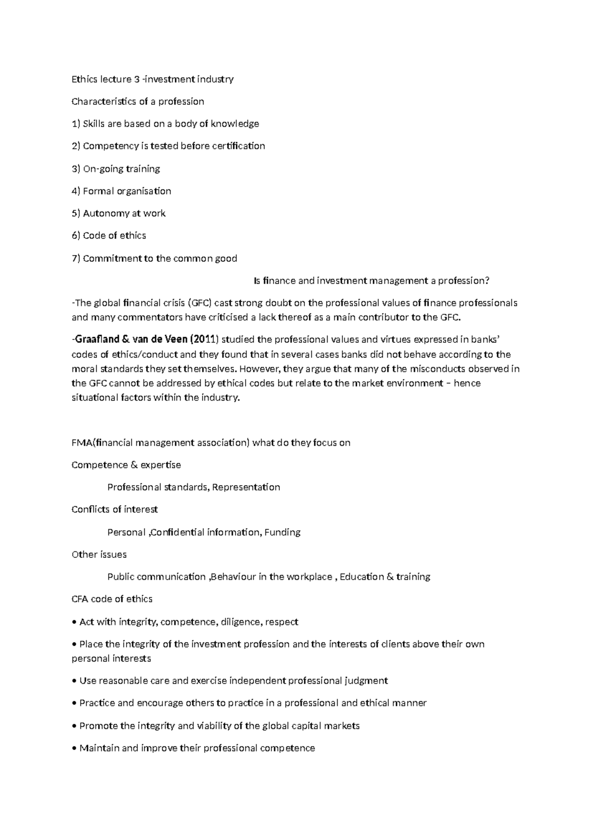 Ethics Lecture 3: Industry Characteristics & Professional Standards in ...