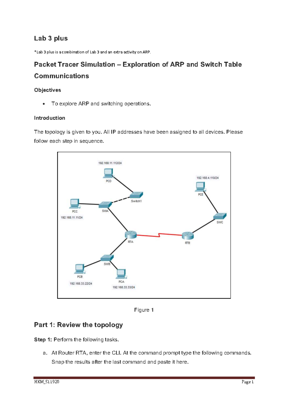 Lab 3: ARP and Switch Table Simulation Exploration (HKM_S11920) - Studocu