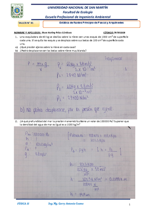 Parámetros Físicos y Fórmulas Clave para Estudio de la Mecánica - Studocu