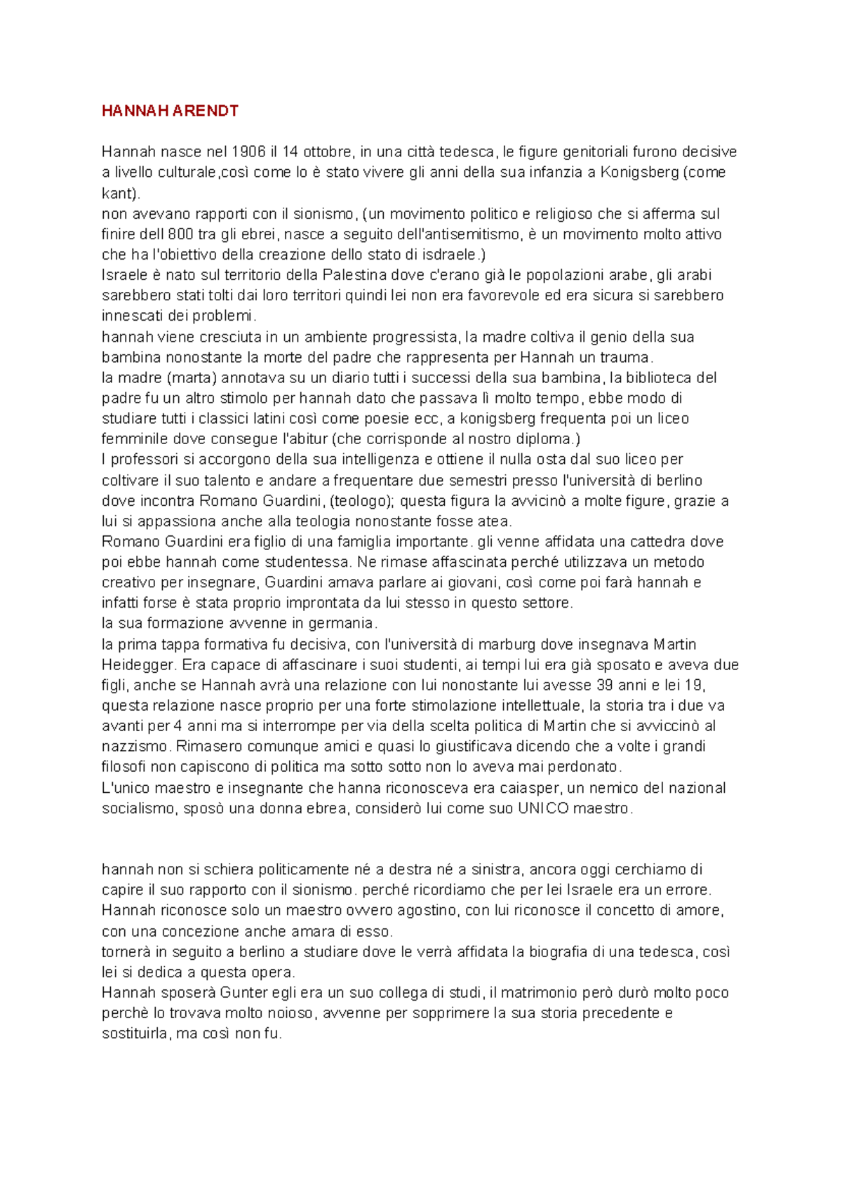 Filosofia della Prassi Umana: Riflessioni su Hannah Arendt e il ...