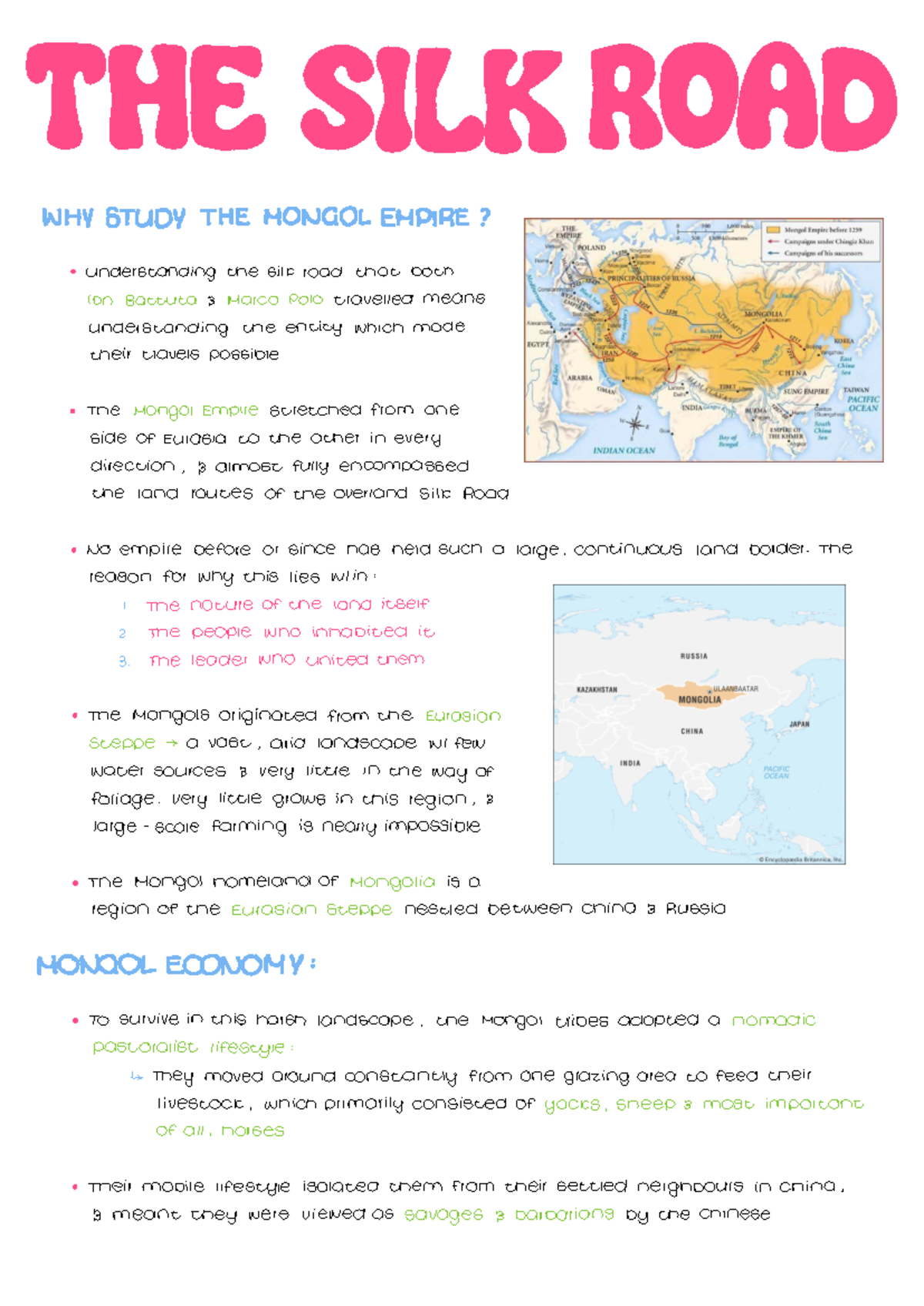 Week 4 - The Silk Road - ⑬ in · U jrj W Do · =& WHY STUDY THE MONGOL ...