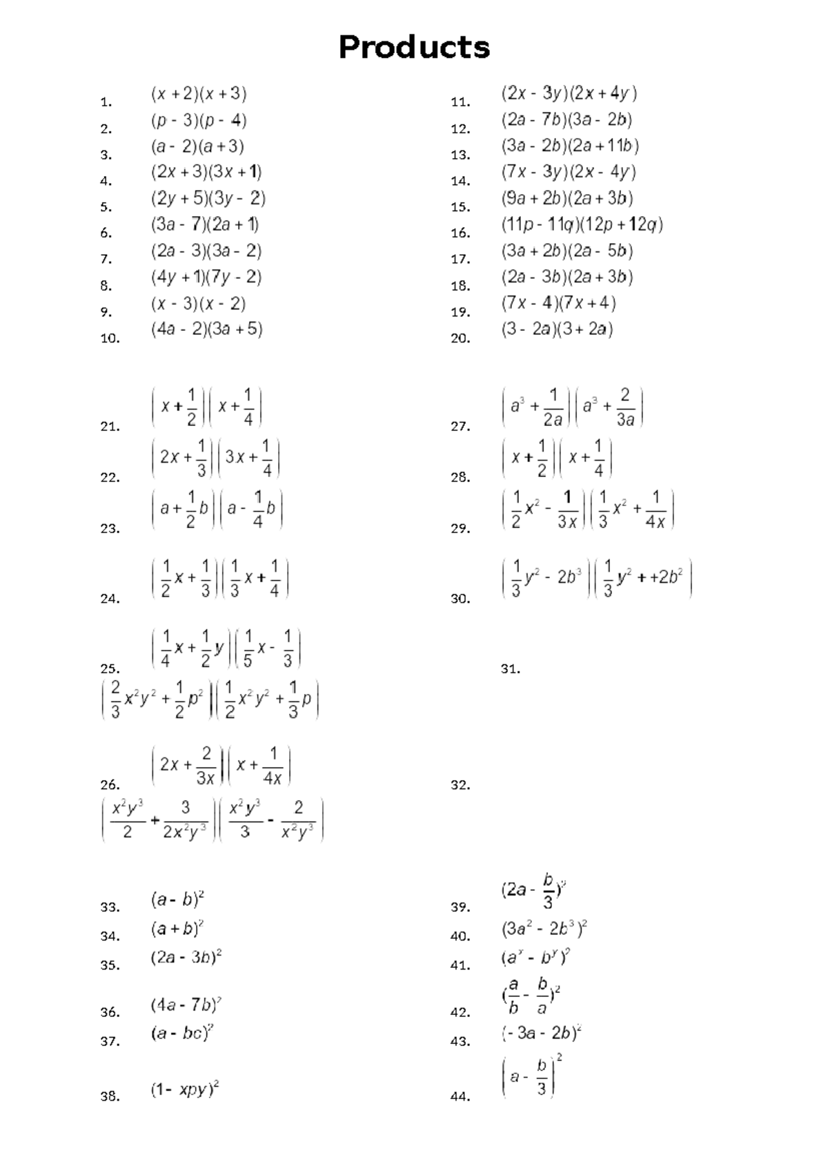 Products - Product repetition - Products 1. 11. 2. 12. 3. 13. 4. 14. 5 ...