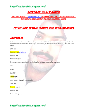 PHY101 handout complete - PHYSICS 101 AN INTRODUCTION TO PHYSICS This ...