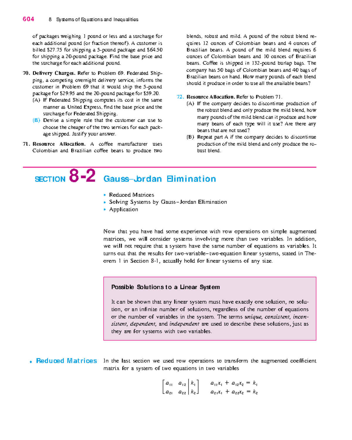Solving+System of Linear Equations Gauss Jordan - 604 8 Systems of ...