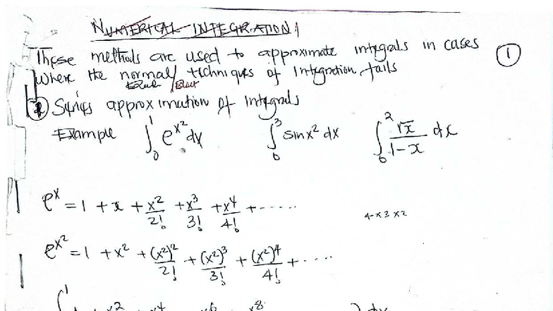Numerical Integration Techniques: Methods and Examples - Studocu