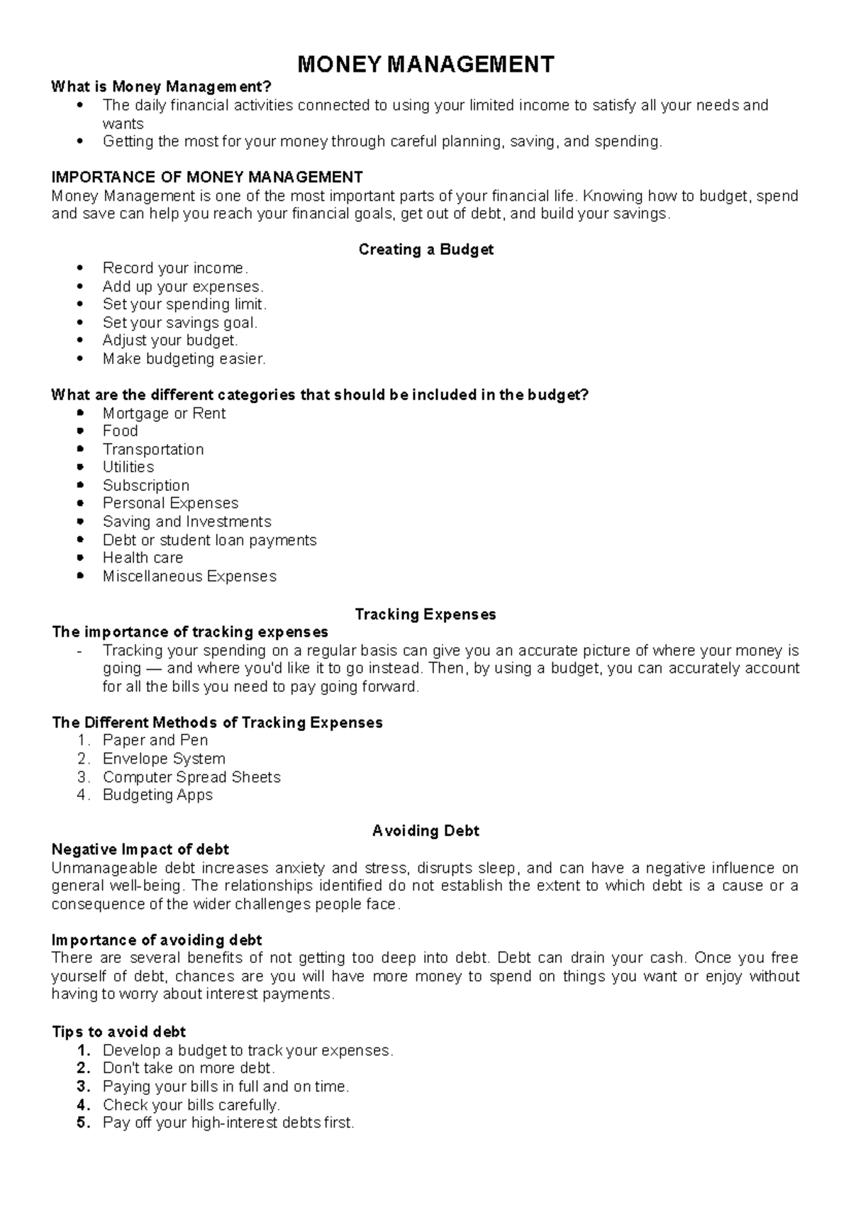 Chapter 4: Effective Money Management Strategies and Budgeting Tips ...