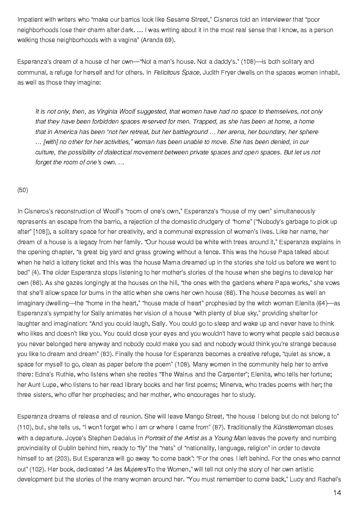 Enotes-sandra-cisneros-jacqueline-doyle-essay-date-winter-1994 14 ...