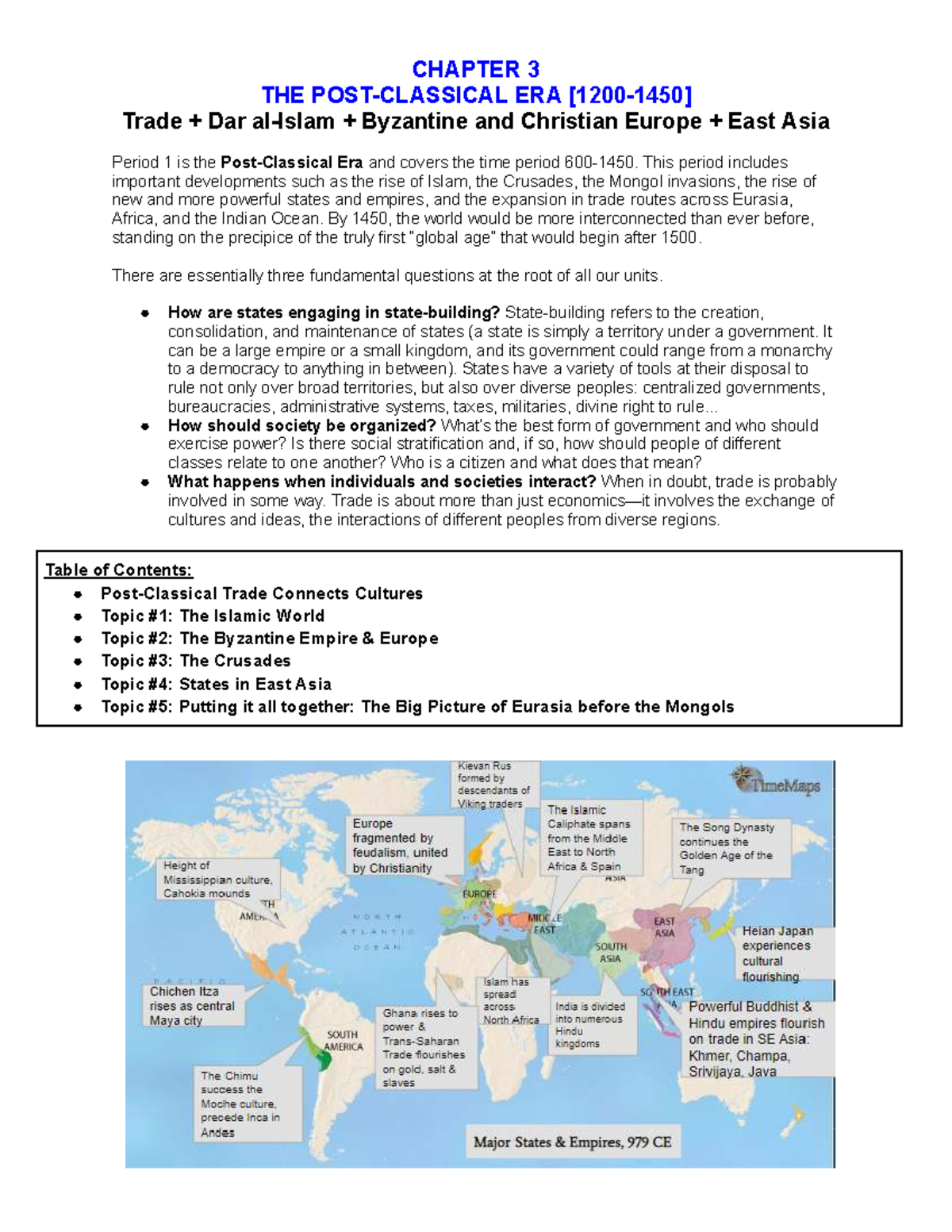 Post-Classical Trade & Cultural Interactions (1200-1450) - AP World ...