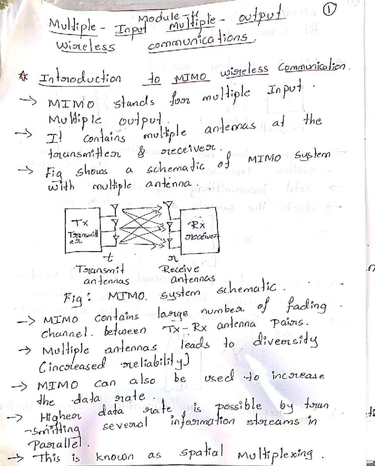 MIMO Wireless Communication: Introduction to Multiple Input Multiple ...