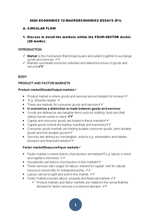 Grade 11 Possible Essays - Grade 11 Economics essays Paper 1: Macro ...