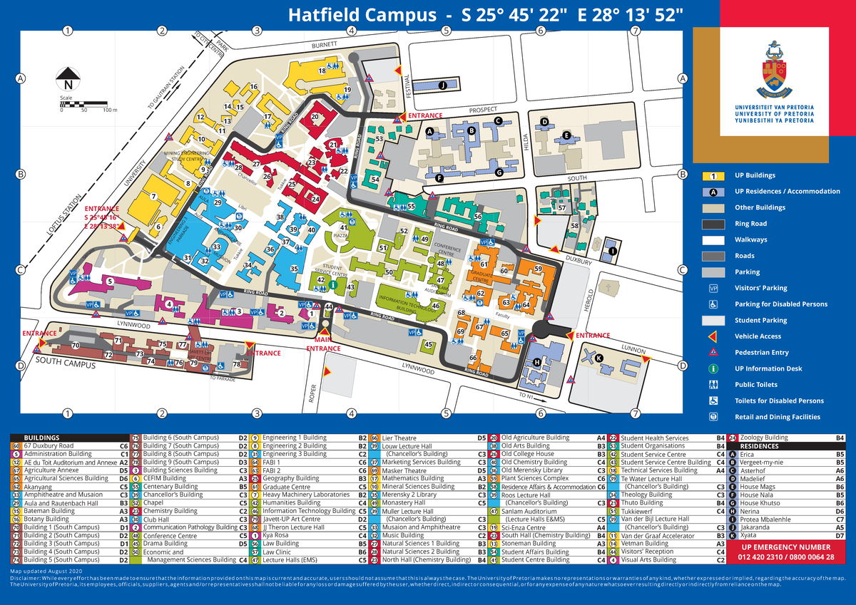 Hatfield Campus Map Overview - Academic Info Management (2020) - Studocu
