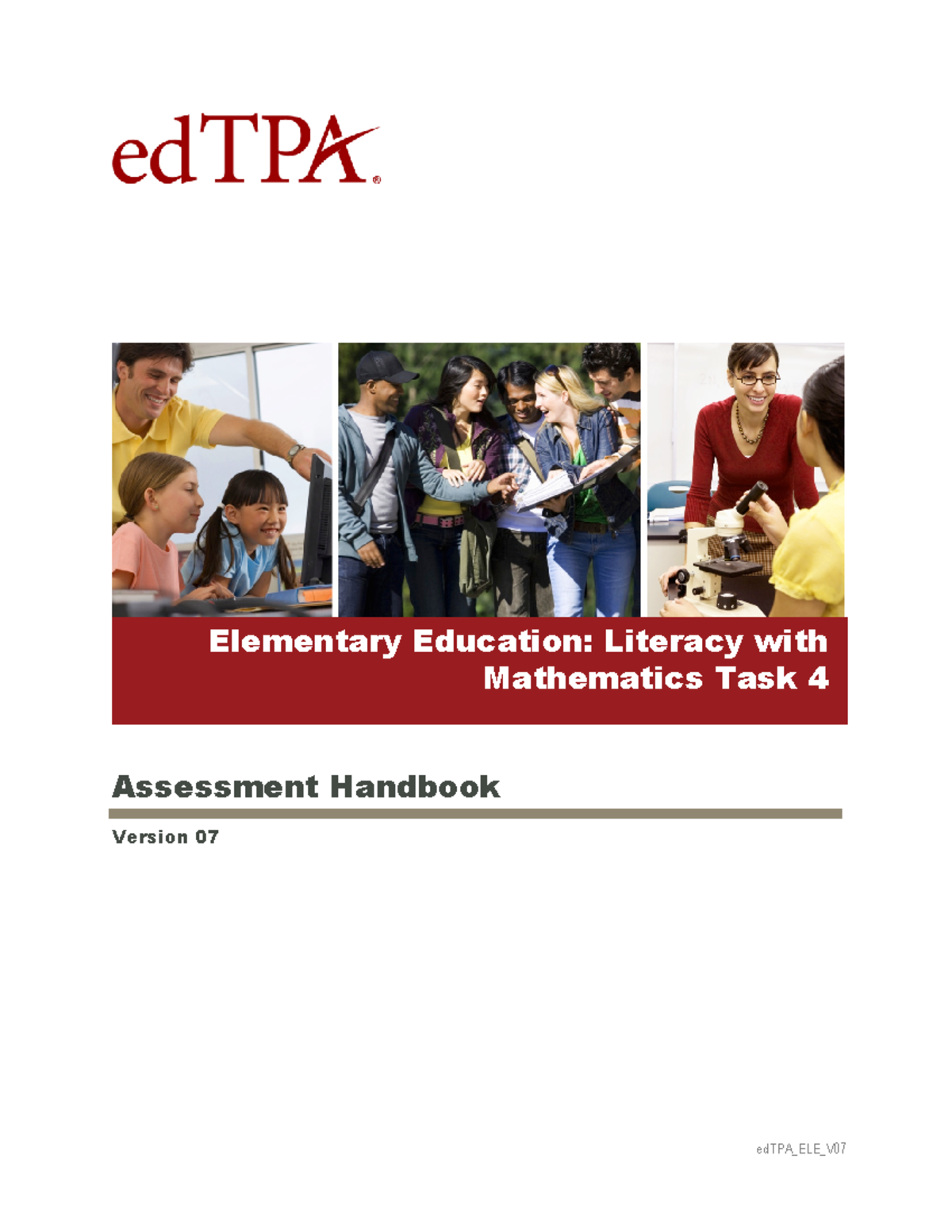 EdTPA official handbook - Elementary Education: Literacy with ...