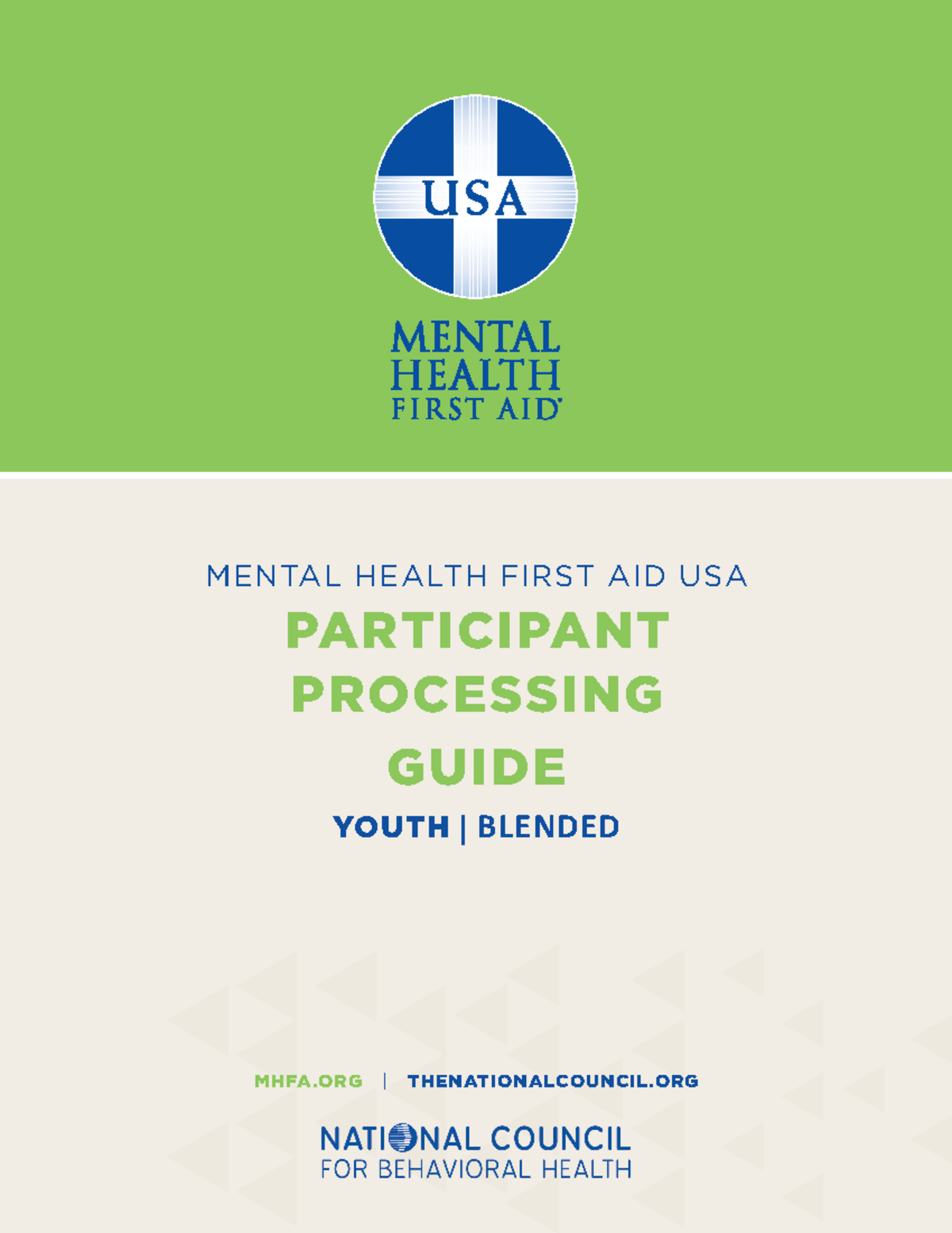 Youth Mental Health First Aid (YMHFA) Processing Guide - Studocu