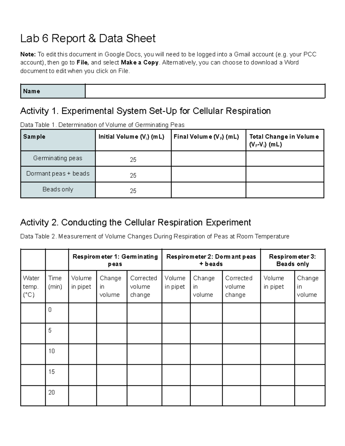 Lab 6 Report and Datasheet - Lab 6 Report & Data Sheet Note: To edit this document in Google ...