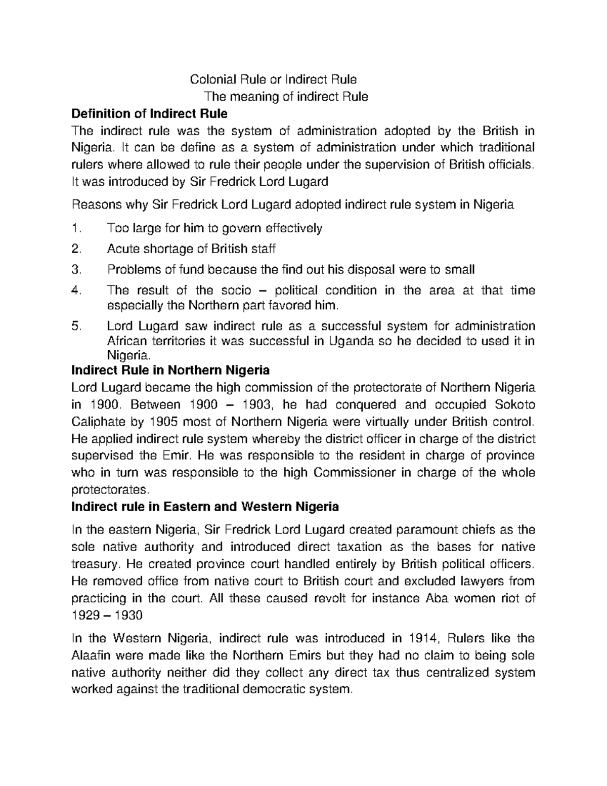 Indirect Rule Definition DIRECT & INDIRECT SPEECH (Rules For