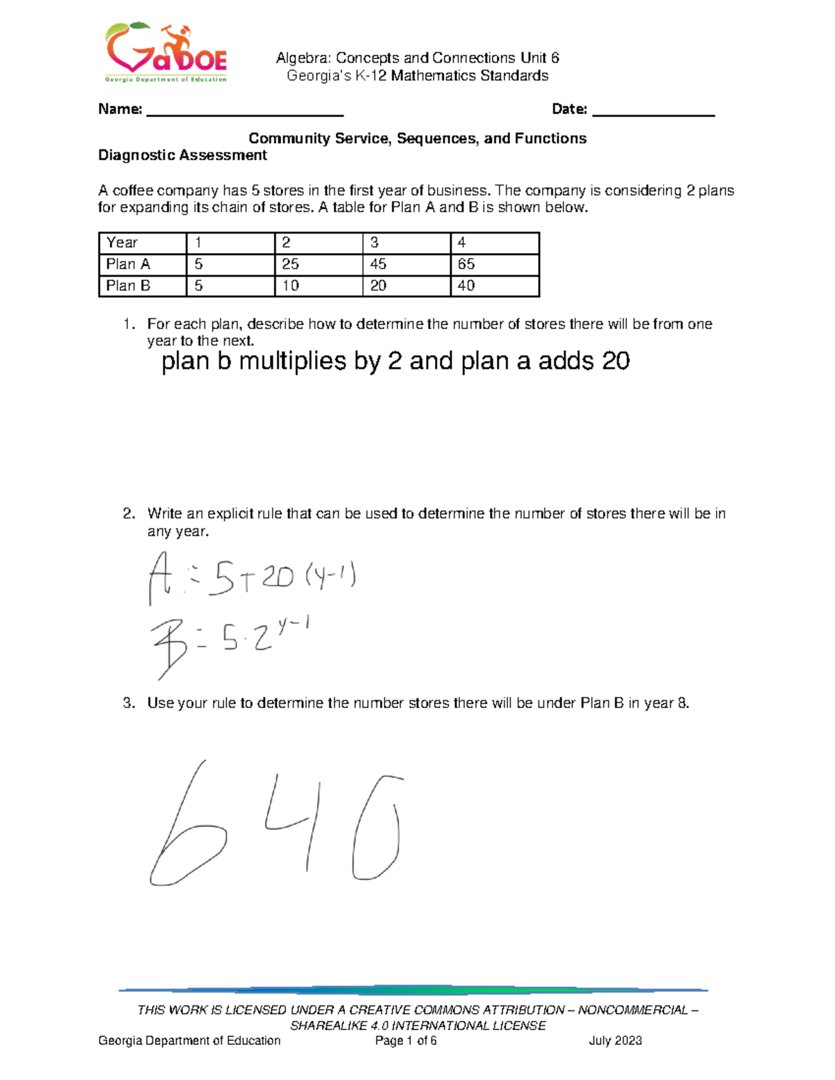 U6+Com+Serv%2C+Seq%2C+Func - Georgia’s K-12 Mathematics Standards THIS ...