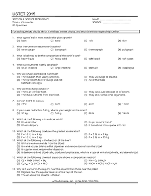 Ustet reviewer for incoming Senior High School - MATH 1.) Which of the ...