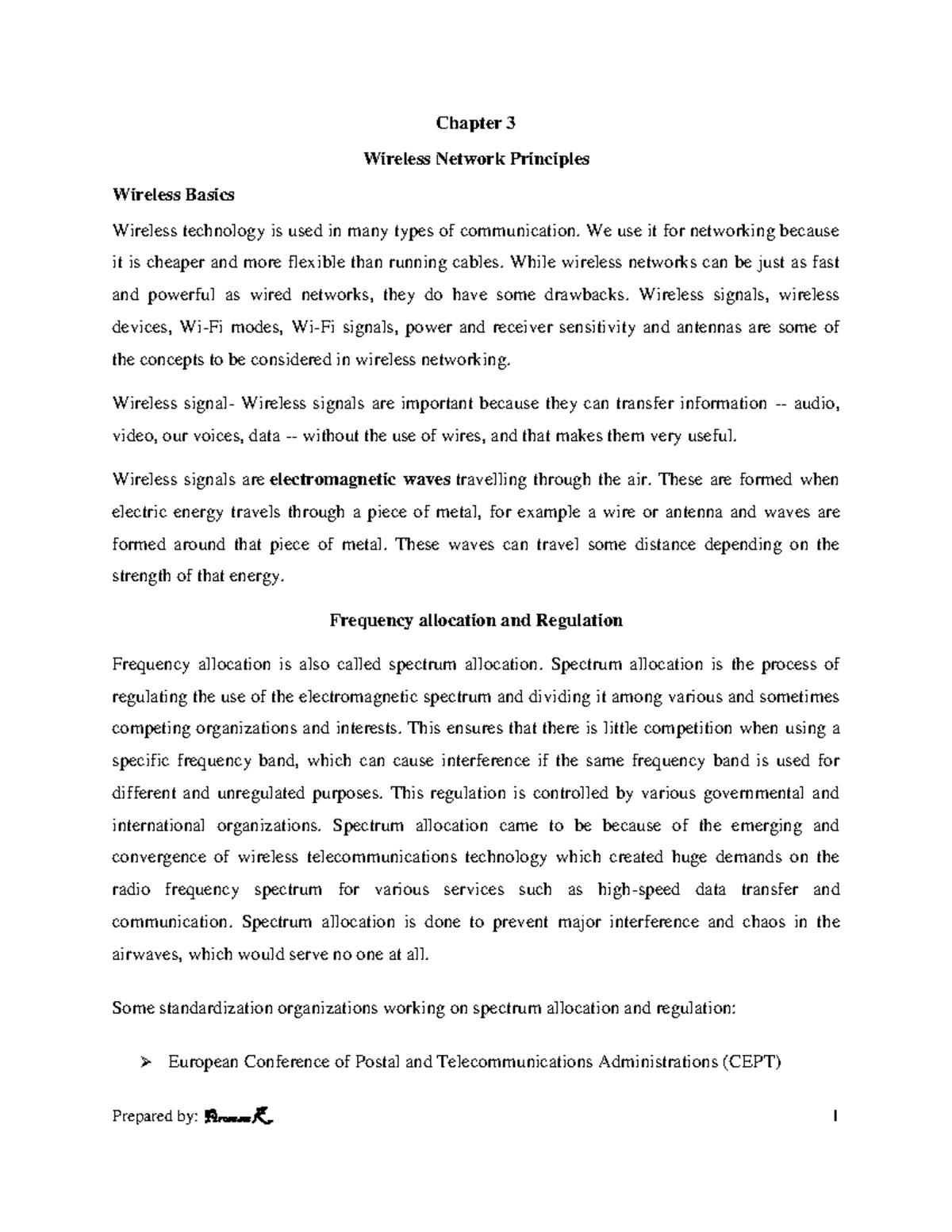 Wireless Networking Principles: Chapter 3 Overview and Key Concepts - Studocu