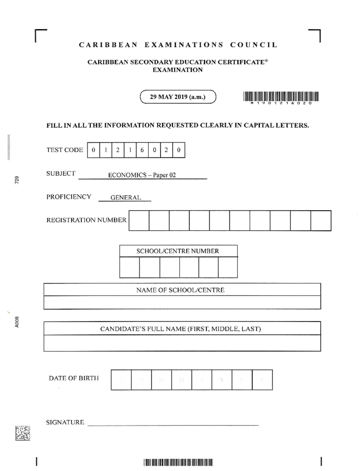 CSEC Economics Paper 02 June 2019 Exam Questions and Answers - Studocu