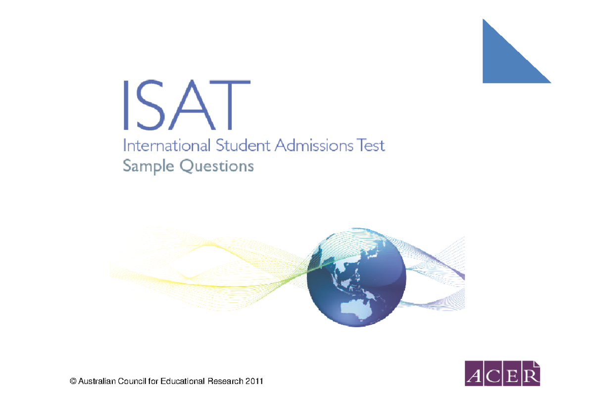 ISAT Exam Sample Practice Questions - Test Preparation Guide - Studocu