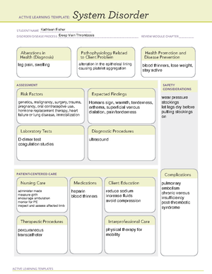 Active Learning Template ATI Hypovolemic Shock - ACTIVE LEARNING ...
