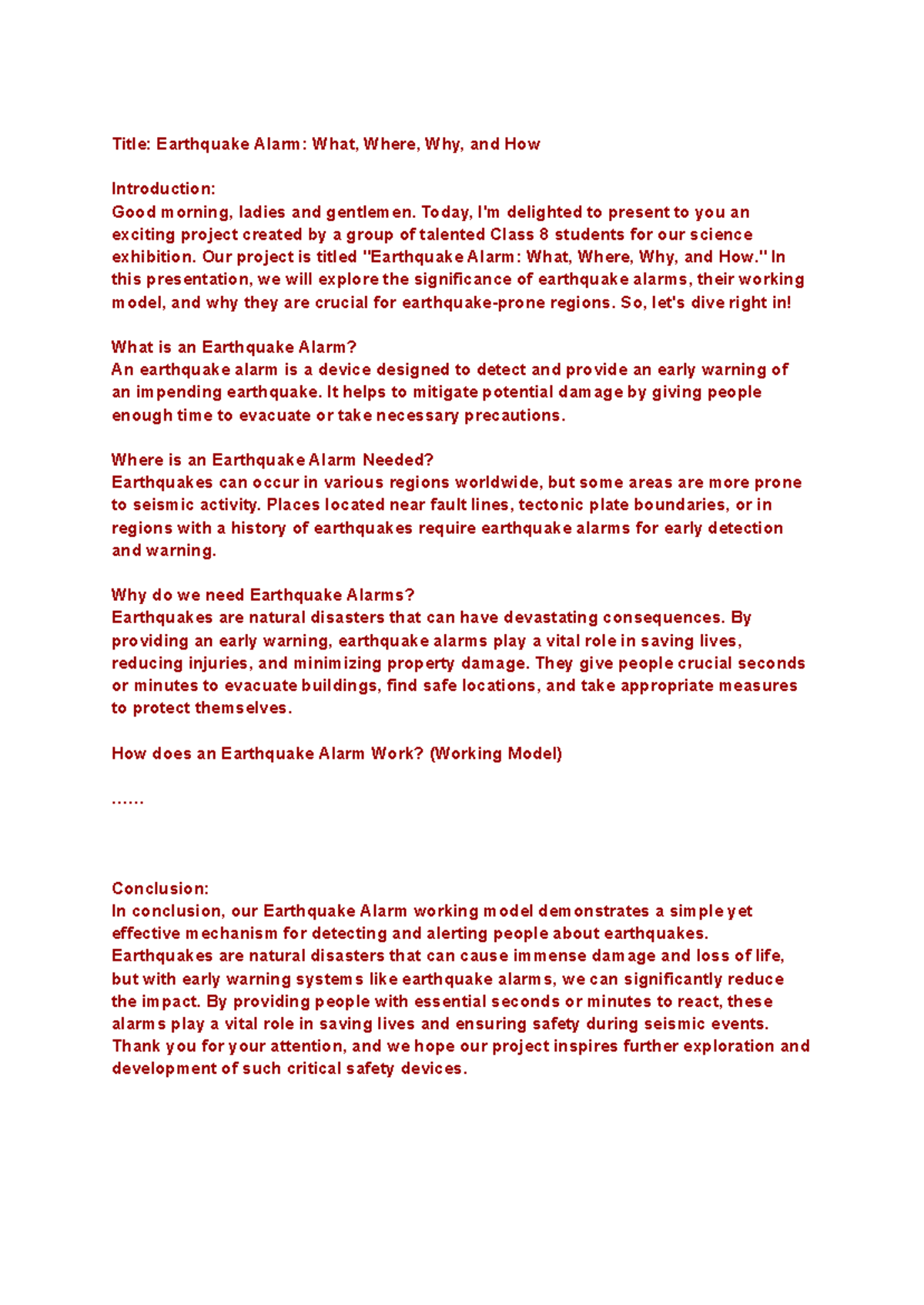 Earthquake Alarms & Seismographs: Class 8 Science Project Overview ...