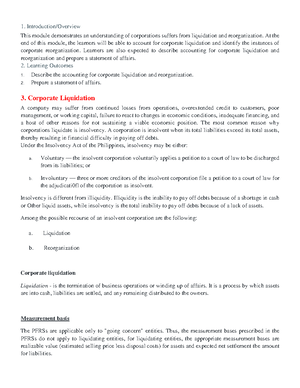 Corporate Liquidation Practice Problems - PROBLEM SOLVING The following balances were ...